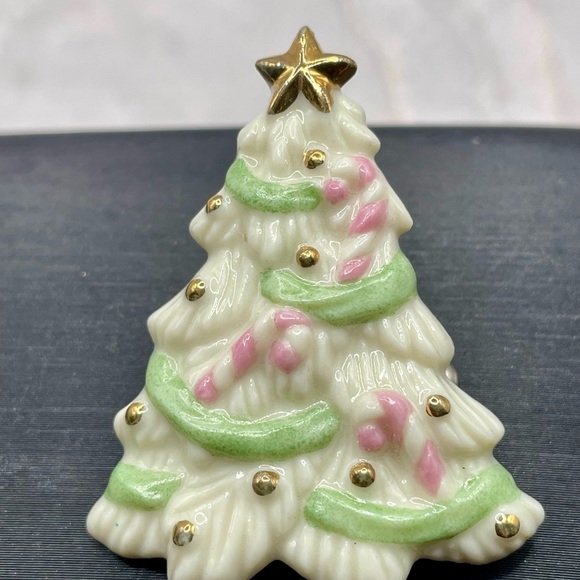 Lenox | Jewelry | Vintage Lenox Ceramic White And Green Christmas Tree ...